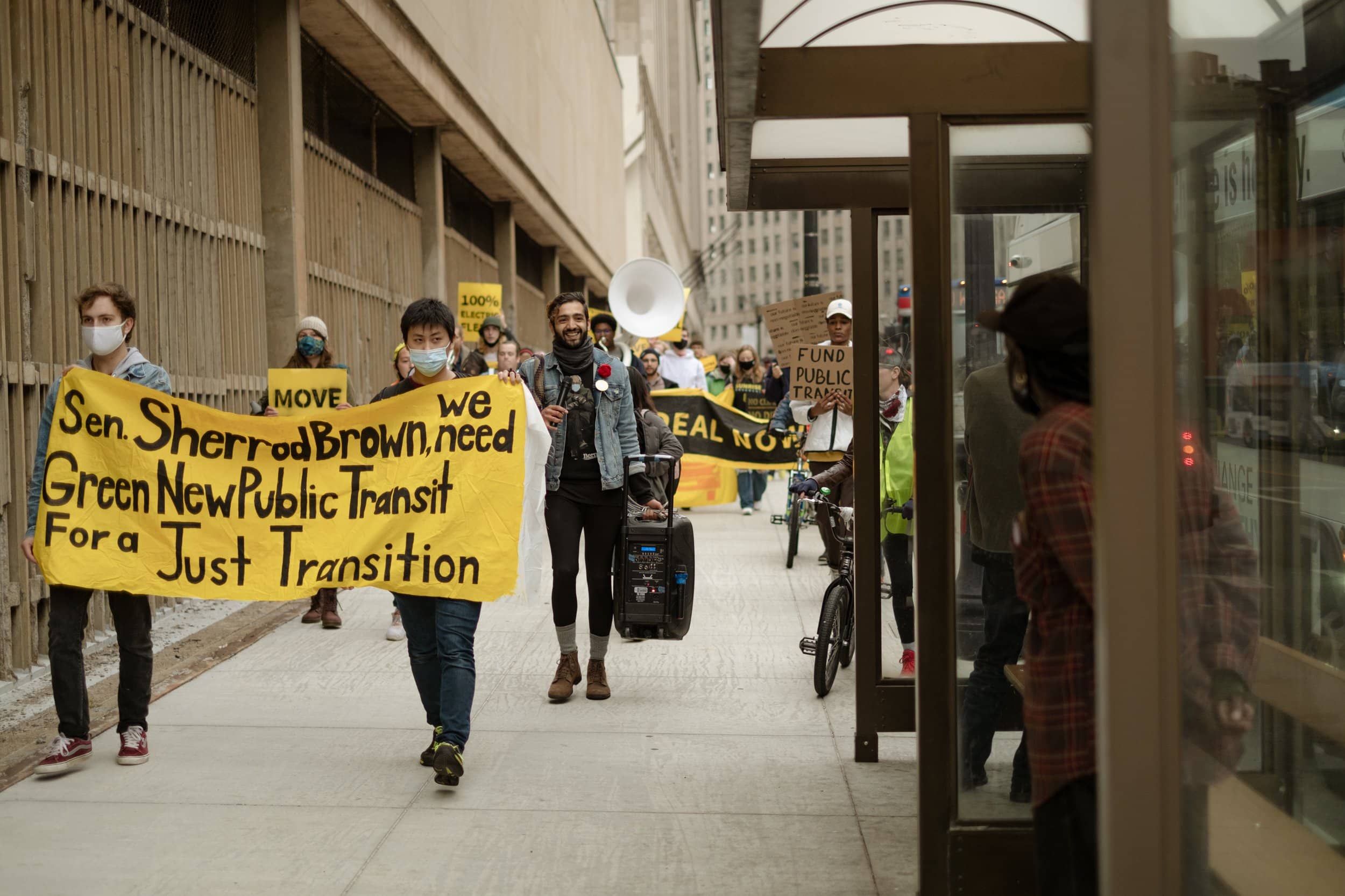 Public transit supporters rally through downtown – The Land